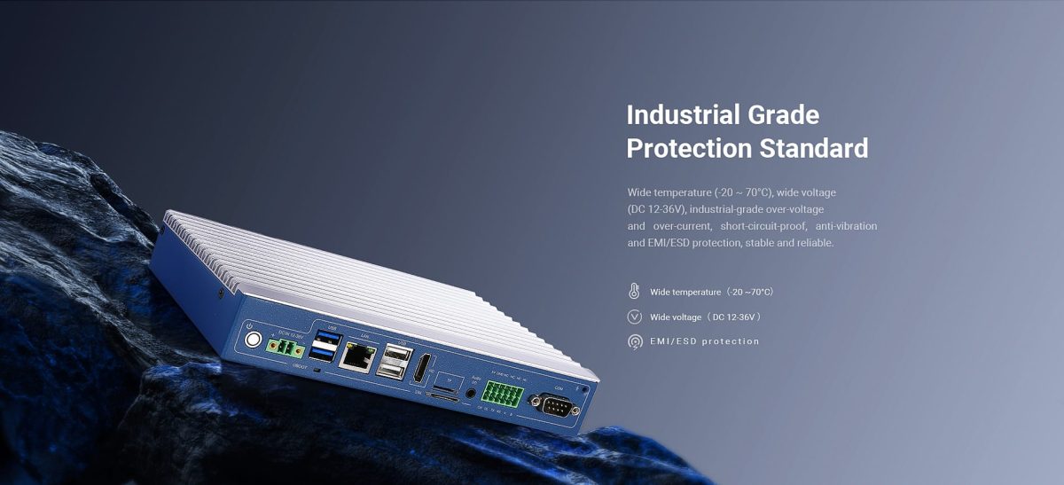 RK3568 Fanless Ultra Thin Industrial Computer 1Tops NPU with 4K HD ...