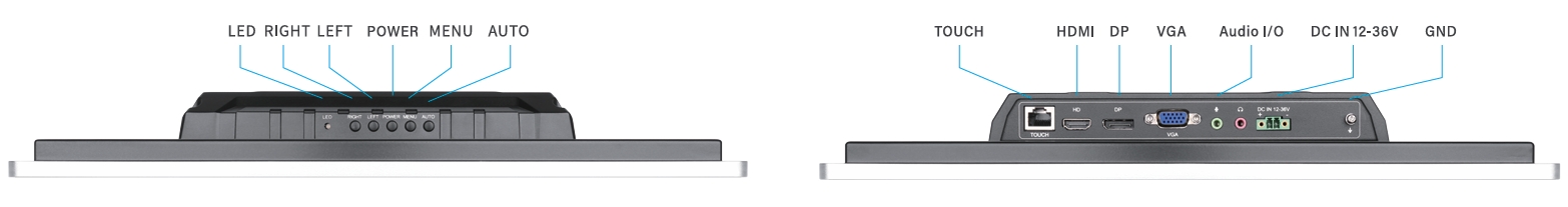 Z Series Model A Wall Mounted Industrial LCD Display Monitor ...
